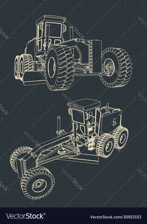 Grader Drawings Royalty Free Vector Image Vectorstock