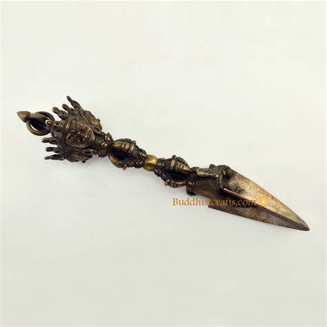 Tibetan Phurba Three Face Mahakala Ritual Dagger