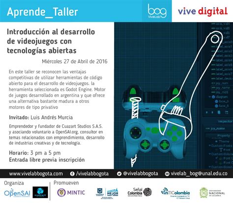 Introducción al desarrollo de videojuegos con tecnologías abiertas Vivelab Bogotá