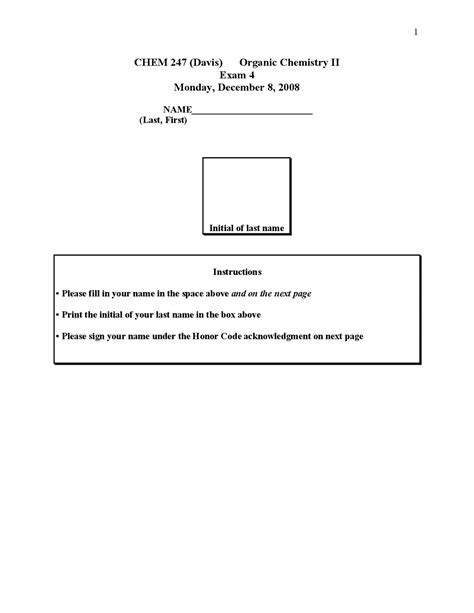 Exam 4 Questions Principles Of Organic Chemistry Ii Chem 247 Docsity