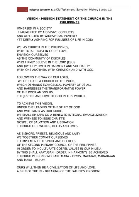 Vision Mission 3 Vision Of School Vision Mission Statement Of The