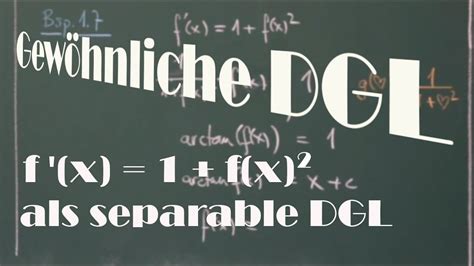 Mathe LF Differenzialgleichungen 16 Eine nicht lineare DGL für den