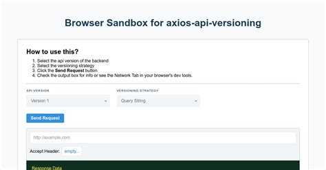 Axios Api Versioning Browser Demo Codesandbox