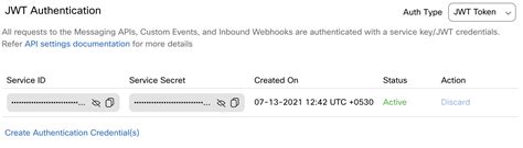 Service Key And Jwt Authentication Tokens