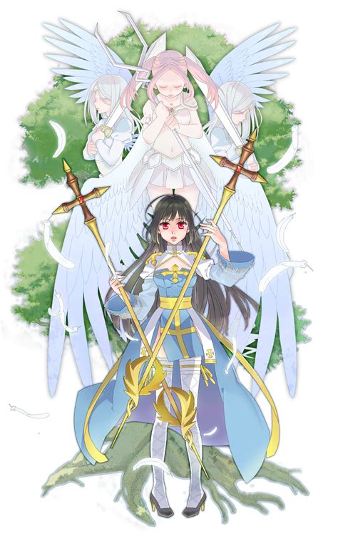 Moni Arch Bishop Ragnarok Online Ragnarok Online Commentary Request Highres 4girls Ahoge