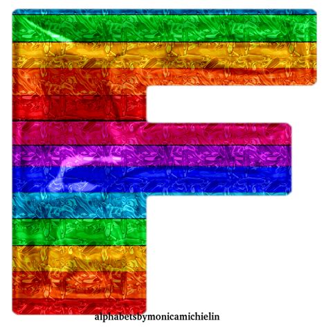Monica Michielin Alphabets Rainbow Lumpy Font Drop Water Alphabet