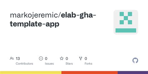 Github Markojeremic Elab Gha Template App