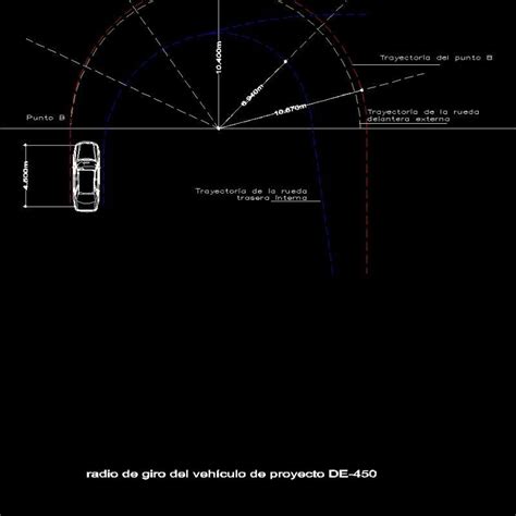 Turning Radius Of Conventional Vehicle 2d Dwg Block For Autocad • Designs Cad