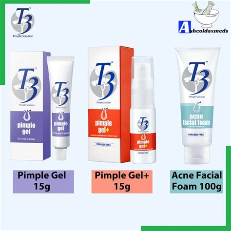 T3 Pimple Gel 15g Pimple Gel 15g Acne Facial Foam 100g Acne Care Cleanser 150ml Shopee Malaysia