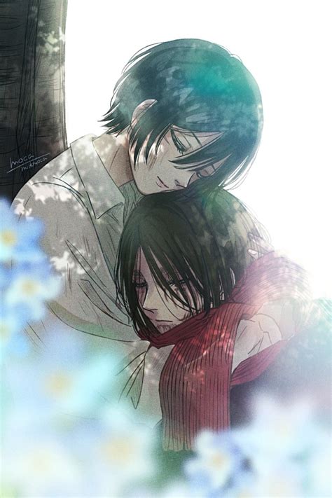 Mikasa Ackerman Eren Yeager And Spine Eren Shingeki No Kyojin Drawn