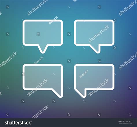 Illustration Tooltip Icon Set On Colored Stock Vector Royalty Free