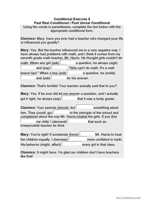 Conditional General Grammar Practice English Esl Worksheets Pdf And Doc