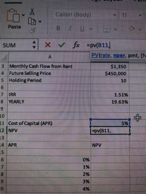 solved calibri body b i y v paste sum x y f pv b11] pv