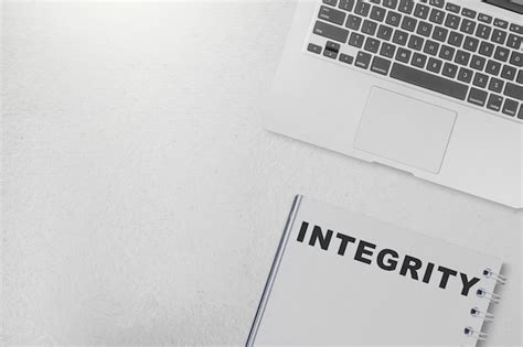 Premium Photo Notebook With Integrity Text