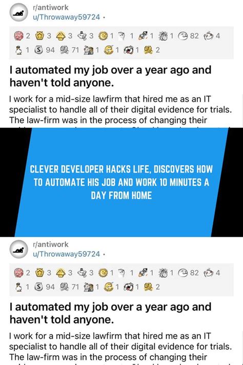 Clever Developer Hacks Life Discovers How To Automate His Job And Work 10 Minutes A Day From