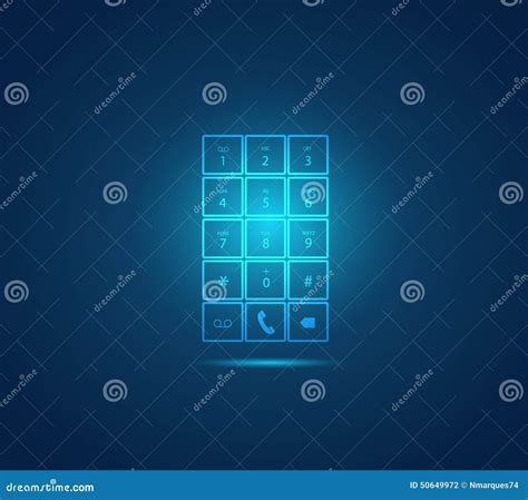 Phone Keypad Smartphone Screen Keyboard With Numbers Isolated Vector Set