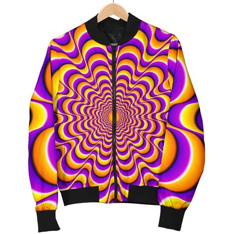 Yellow Splashing Moving Optical Illusion Bomber Jacket Choose Life