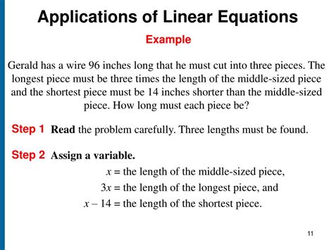 PPT Applications Of Linear Equations PowerPoint Presentation Free Download ID