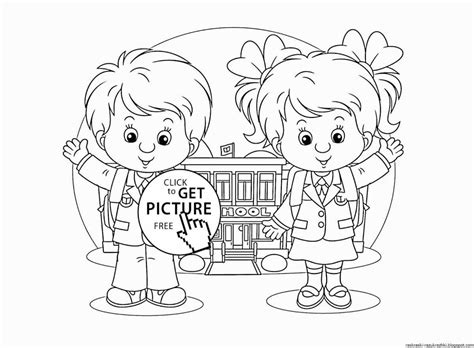 Раскраски Школьники Мальчик И Девочка 70 фото