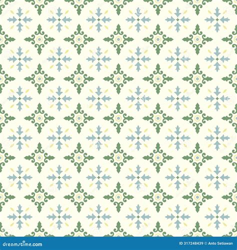 Vector Azulejo Tile Pattern Retro Old Tiles Mosaic Geometric Seamless
