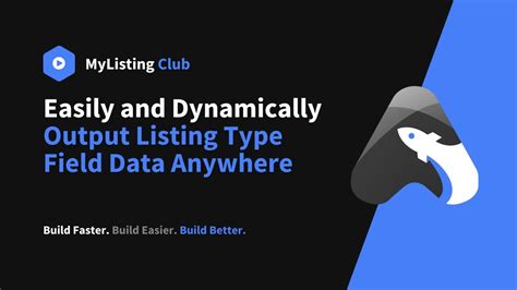 MyListing Tutorial - How to Easily and Dynamically Output Listing Type Field Data Anywhere - YouTube