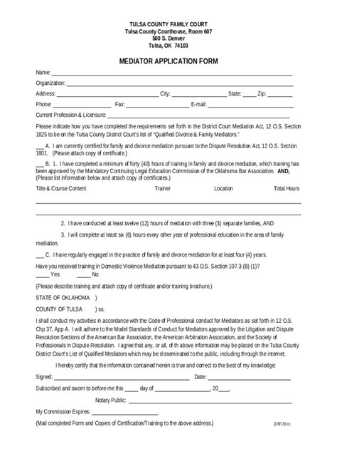 Application For Volunteer Mediator Placement Doc Template Pdffiller