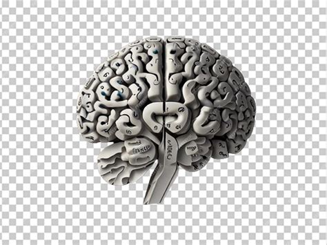 Premium Psd Human Brain Made With Paper Card