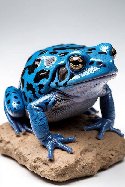 Premium Photo Blue Poison Toad On White Background