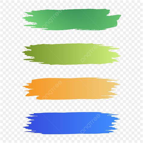 브러쉬 스트로크 세트 브러시 요약 붓 설정 PNG 일러스트 및 벡터 에 대한 무료 다운로드 Pngtree
