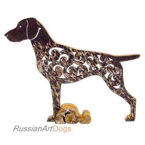 German Shorthaired Pointer Figurine Statue Made Of Wood Etsy