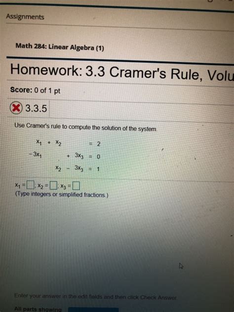 Solved Assignments Math Linear Algebra Homework Chegg