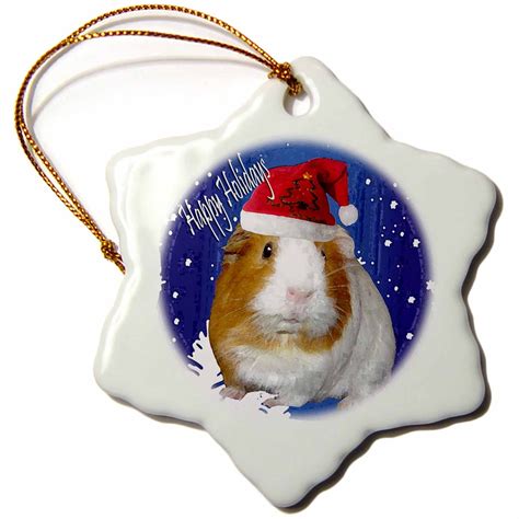 3dRose Guinea Pig Christmas Snowflake Ornament 3 Inch Walmart