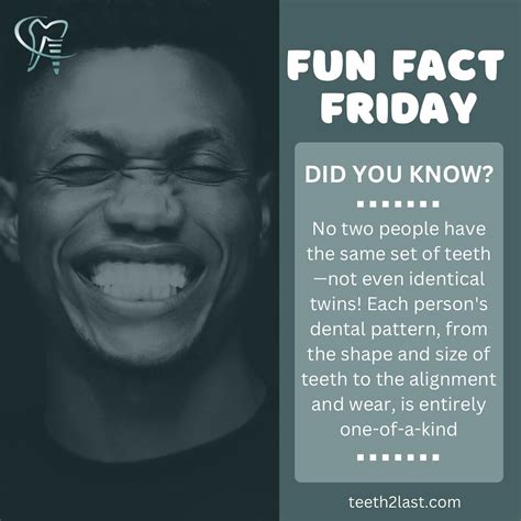 Cranford Fun Fact Friday Your Teeth Are As Unique As Your