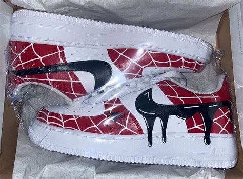 Custom Nike Air Force Spider Man Etsy