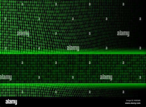 An Image Of A Corrupted And Distorted Binary Code Made Up Of A Set Of