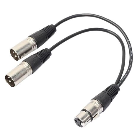 Conector A Doble 2 Enchufe Y Divisor Adaptador Cable 3p Xlr 1ft