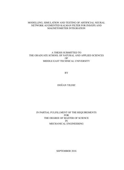 Autocovariance Least Squares Method Kalman Filter Introduction