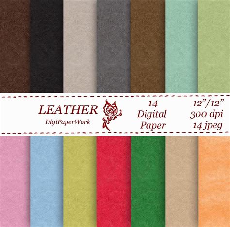 Leather Digital Paper Instant Download Leather Pattern Leather
