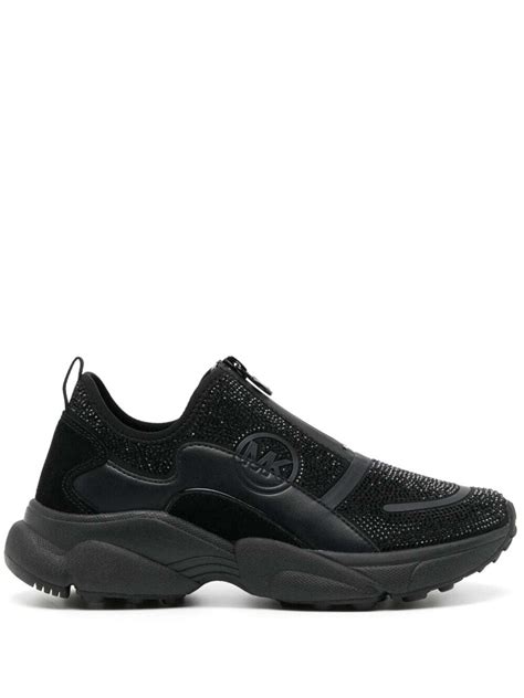 Michael Kors Sami Crystal Embellished Sneakers Black Editorialist