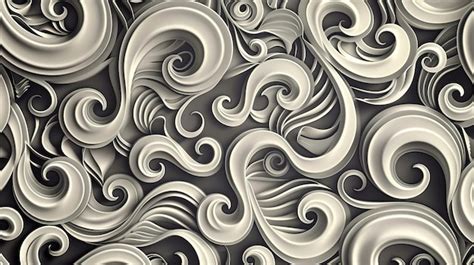 Swirl Pattern Wallpaper Premium Ai Generated Image