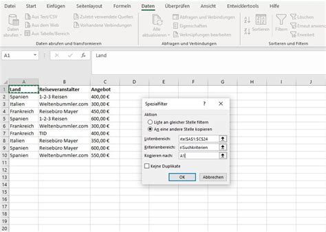 Spezialfilter In Excel Anwenden Tabellen Filtern Wie Ein Profi Tipps