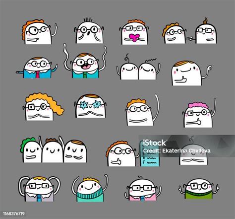 besar programmer coding set tangan digambar ilustrasi vektor ilustrasi