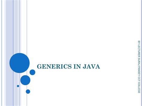 Generics In Java Ppt