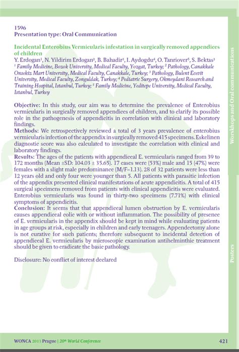 Pdf Incidental Enterobius Vermicularis Infestation In Surgically