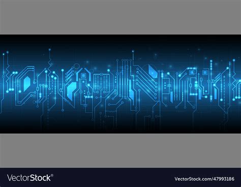 Abstract Circuit Board Futuristic Technology Vector Image