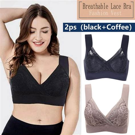 Womens Plus Size Soft Full Coverage Comfort Wirefree Bras Push Up Bras