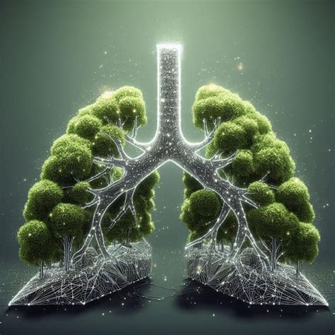 Premium AI Image A Lung Made Of Trees Filled With