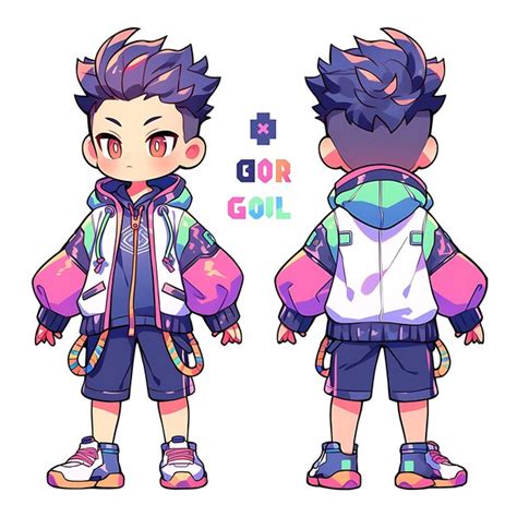 Premium Photo Character Of Male Chibi Kawaii Game Developer Casual