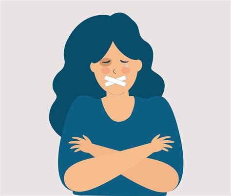 Mujer Asustada Con La Boca Cerrada Sufre Abuso Físico La Mujer Es Golpeada En La Cara Por El