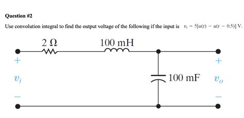Solved Question 2Use Convolution Integral To Find The Chegg